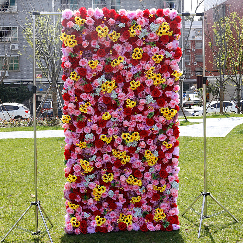 5D Sunflower, Artificial Flower Wall Backdrop - FairyFlorist