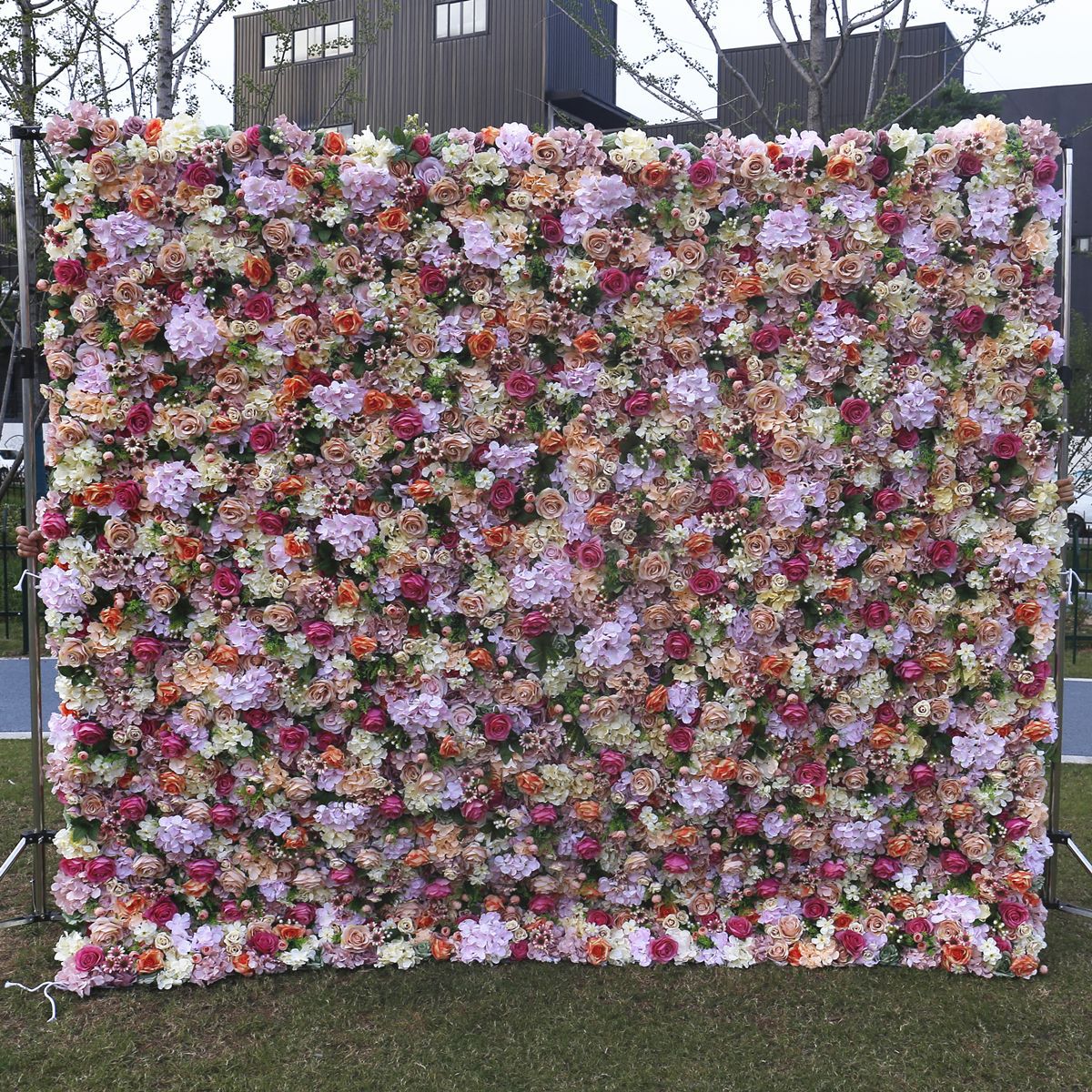 Mixed Flowers, Artificial Flower Wall, Wedding Party Backdrop ...