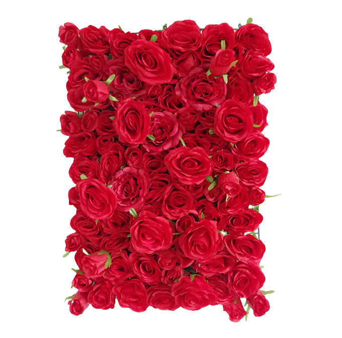 Red Roses, Artificial Flower Wall Backdrop - FairyFlorist
